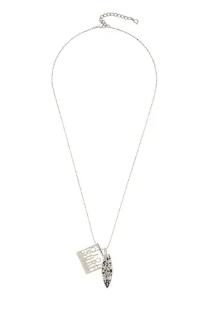 Dior Necklace With Surfboard And Logo Pendants - Blue