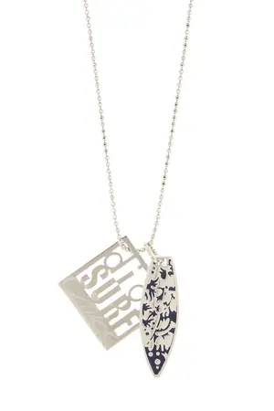 Dior Necklace With Surfboard And Logo Pendants