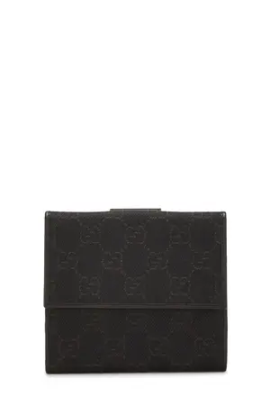 Gucci Brown Gg Canvas Compact Wallet