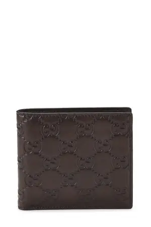 Gucci Ssima Bi-fold Wallet - Brown