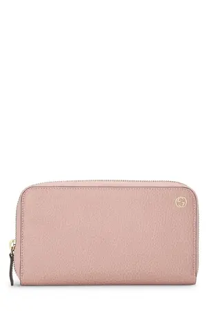 Gucci Interlocking Gg Zip Around Wallet - Pink