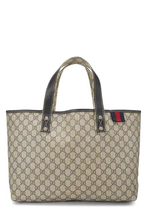 Gucci Gg Supreme Web Loop Tote - Navy