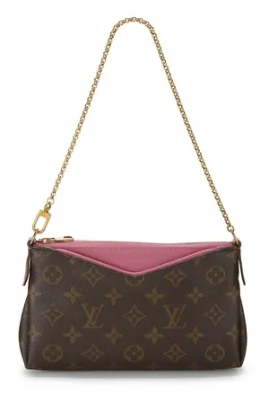 LOUIS VUITTON Monogram Pallas Clutch - Brown
