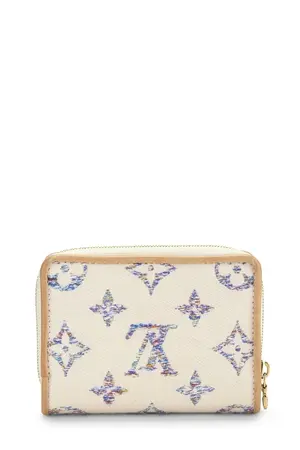 LOUIS VUITTON Beige & Multicolor Monogram Jacquard Lou Wallet