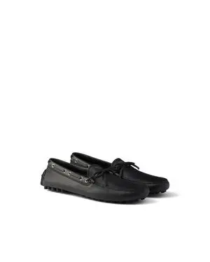 Prada Leather Driving Shoe - Black