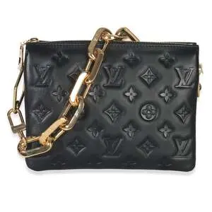 LOUIS VUITTON Monogram Embossed Lambskin Coussin Bb