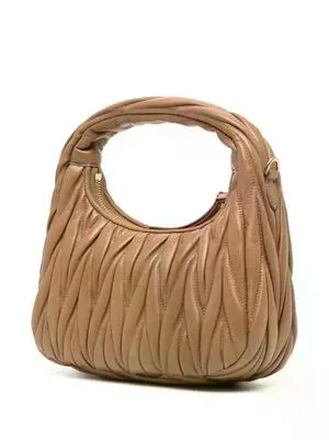 Miu Miu Wander Matelassé Shoulder Bag - Brown