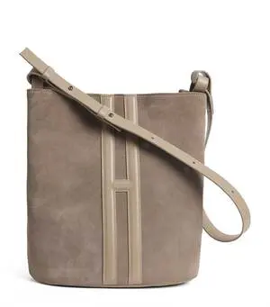 Harrods Suede Shoulder Bag