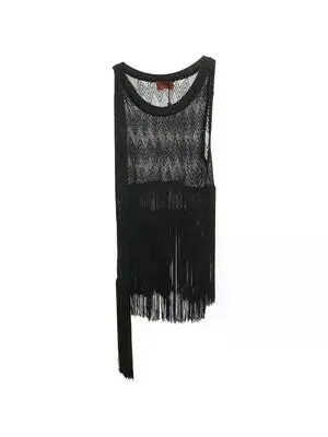 Missoni Fringed Knitted Top