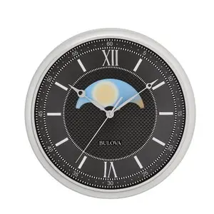 BULOVA CLOCKS Tempus Fugit Wall Clock - Silver