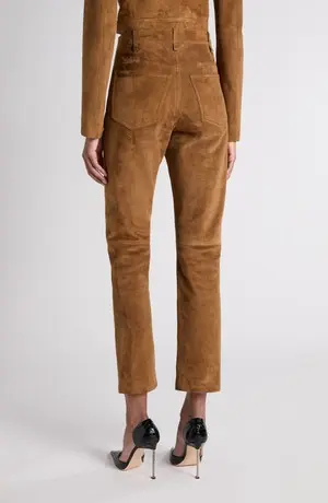 TOM FORD Five-pocket Suede Ankle Pants