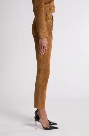 TOM FORD Five-pocket Suede Ankle Pants