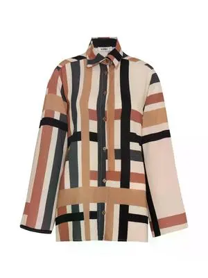 AMIR SLAMA Geometric Print Shirt