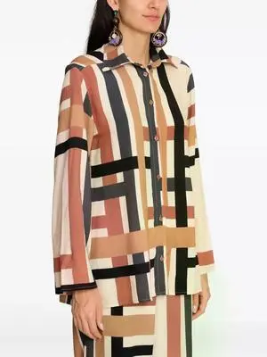 AMIR SLAMA Geometric Print Shirt
