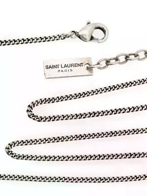 Saint Laurent Logo Tag Necklace