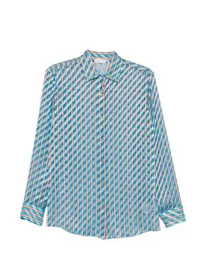 Dries Van Noten Clavelly Silk Blend Shirt