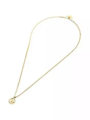 Dior Vintage 1980-1990s Logo Necklace - Gold