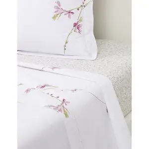 YVES DELORME Gaura Floral Cotton Flat Sheet - Multicoloured
