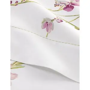 YVES DELORME Gaura Floral Cotton Flat Sheet