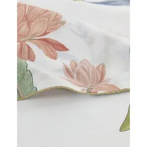 YVES DELORME Floral Cotton Flat Sheet