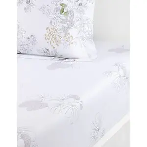 YVES DELORME Orchidee Cotton Fitted Sheet - Multicoloured