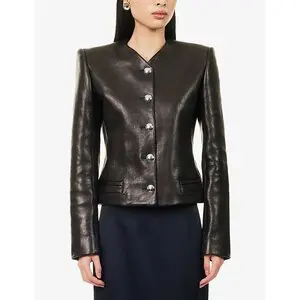 Khaite Nara Leather Tailored Jacket