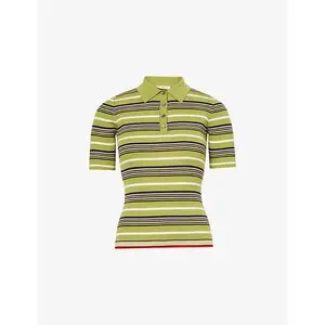 ZANKOV Janis Striped Wool Polo Top