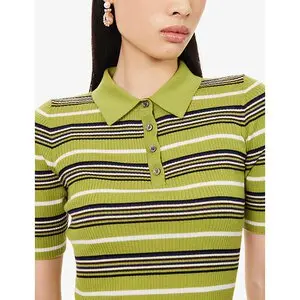 ZANKOV Janis Striped Wool Polo Top