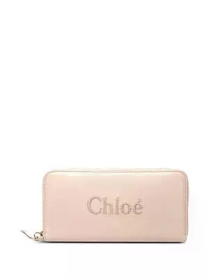 Chloé 2015-2025 Logo-embroidery Leather Wallet
