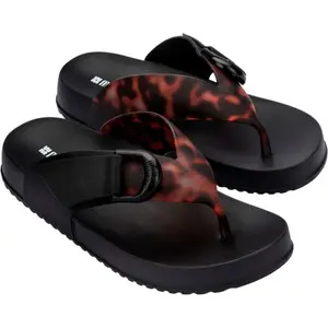 Melissa Platform Flip Flop - Black/clear