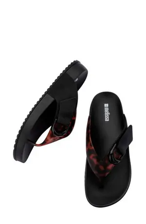 Melissa Platform Flip Flop - Black/clear