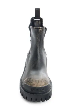 Balenciaga Strike Chelsea Boot - Black/beige/white Logo