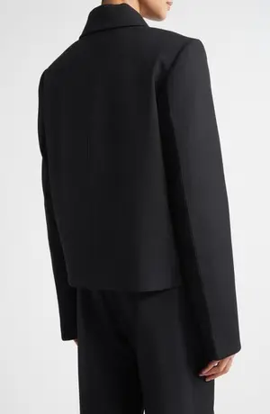 TOTEME Boxy Stretch Wool & Cotton Twill Jacket