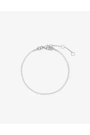 Splendid Shashi Micro Teeny Tiny Tennis Bracelet - Silver