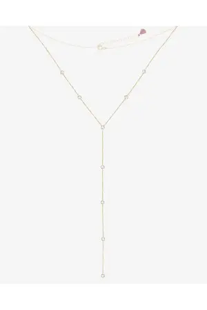 Splendid Shashi Emily Diamond Lariat Necklace - Gold