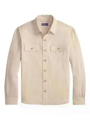 Ralph Lauren Purple Label Herringbone Pocket Shirt - Neutrals