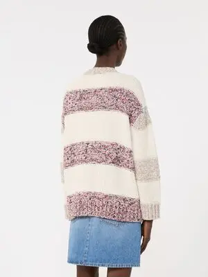 Max Mara Striped Wool And Cotton Cardigan