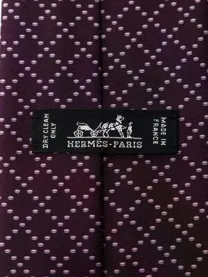 Hermès 2010s Polka Dot Tie - Purple