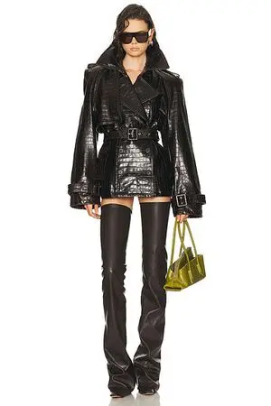 Attico Short Trench Cropped Jacket