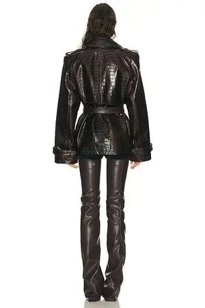 Attico Short Trench Cropped Jacket