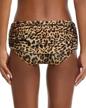 Norma Kamali Bill Cheetah Print Low Rise Bikini Bottom - Cheetah Patch