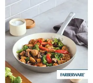 FARBERWARE Vibrance Ceramic Nonstick Frying Pan, 12.25', S Ilver
