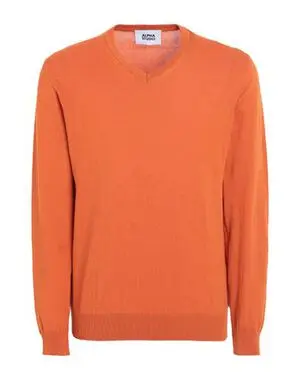Alpha Studio ALPHA STUDIO Knitted V-Neck Sweater Orange
