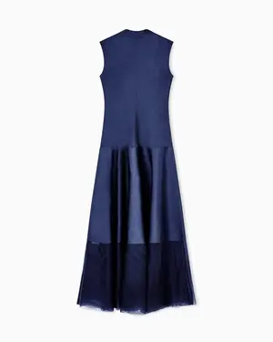 Giorgio Armani Long Dress In Scuba And Jersey