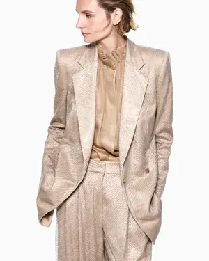 Giorgio Armani Single-breasted Jacket With Rhinestone Embroidery