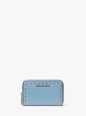 Michael Kors Small Studded Leather Wallet - Blue