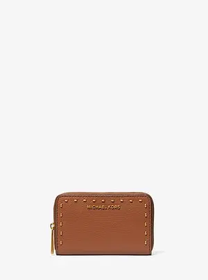 Michael Kors Small Studded Leather Wallet - Brown