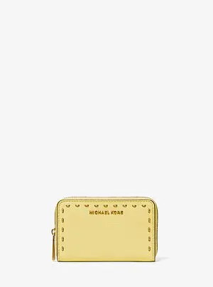 Michael Kors Small Studded Leather Wallet - Yellow