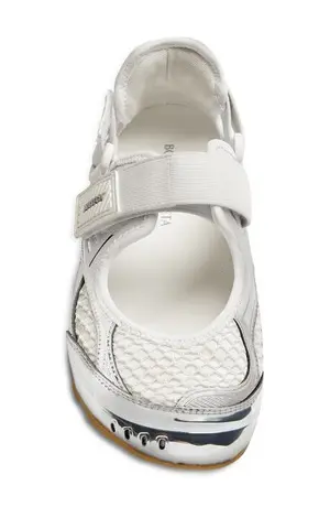 Bottega Veneta Orbit Flash Mary Jane Sneakers - Silver-white