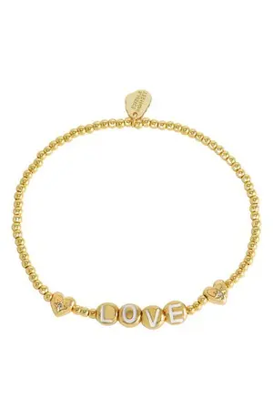 Estée Lauder Love Letter Beaded Bracelet - Gold
